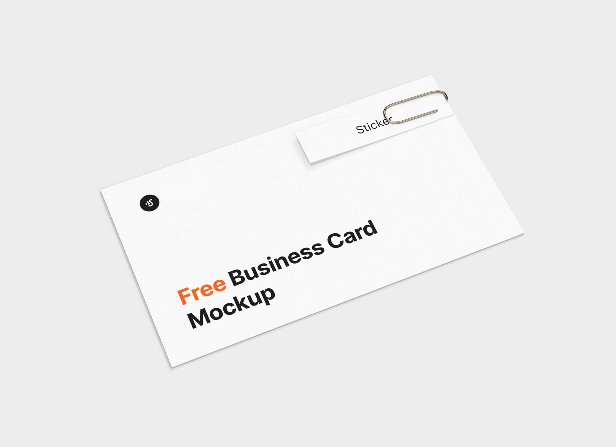 Business Card Sticker Mockup - GraphicsBunker