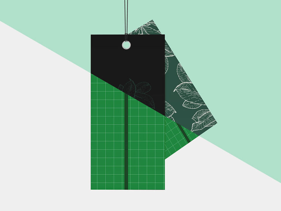 Demian Label Tag Mockup - GraphicsBunker