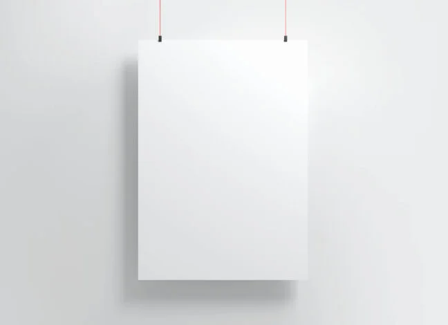 Hanging Poster Mockup - GraphicsBunker