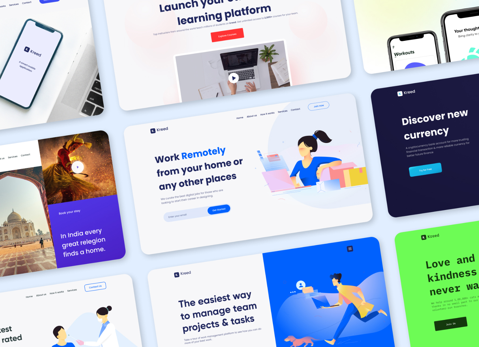 Kreed 20 Hero Headers Template - GraphicsBunker