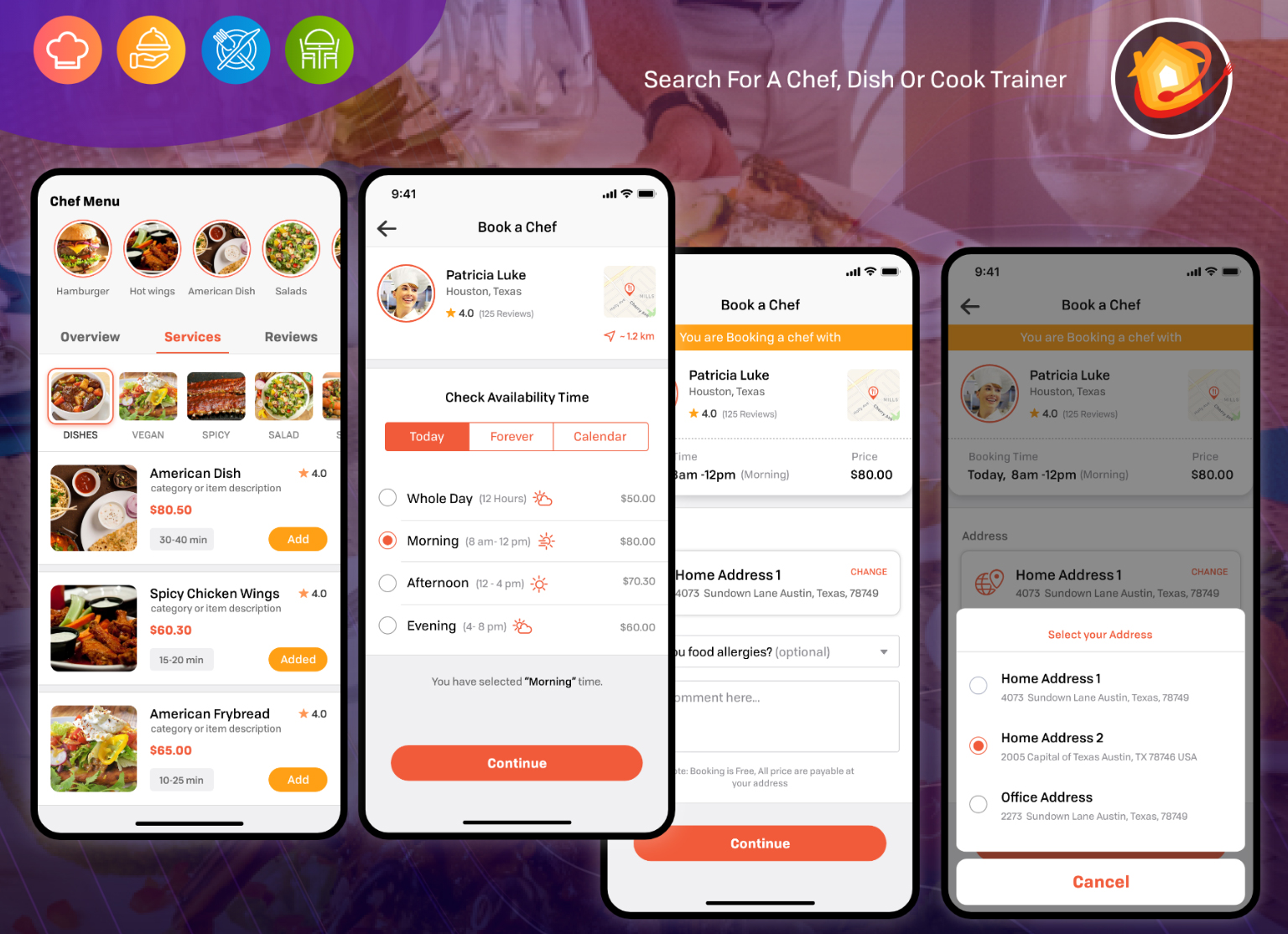 Open Kitchen Mobile IOS App UI Kit - GraphicsBunker