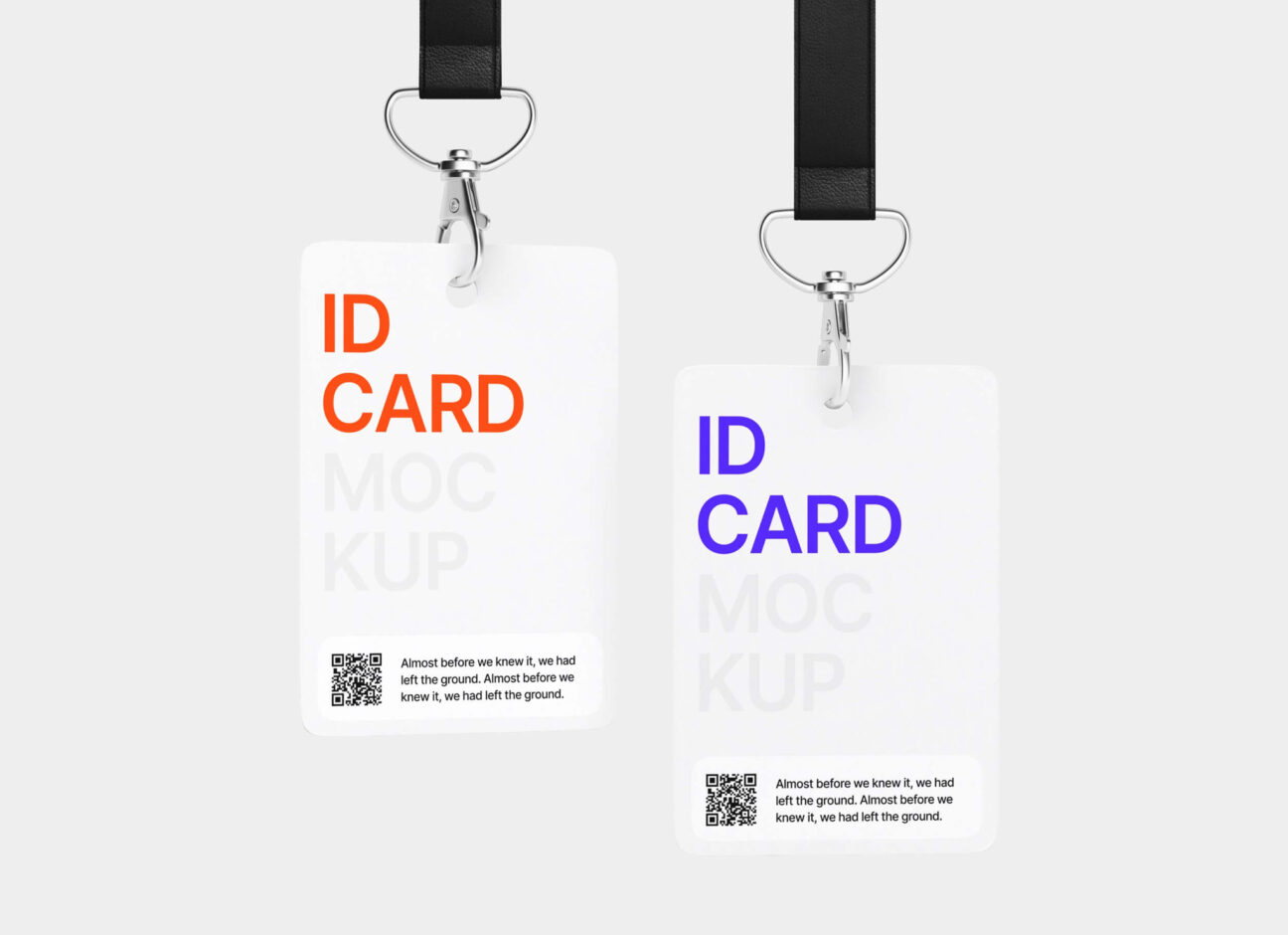 Hanging ID Card Badge Mockup - GraphicsBunker
