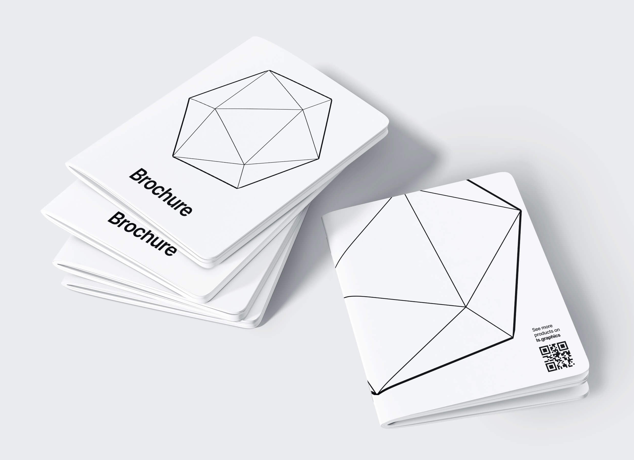 Classy Rounded Brochures Mockup - GraphicsBunker