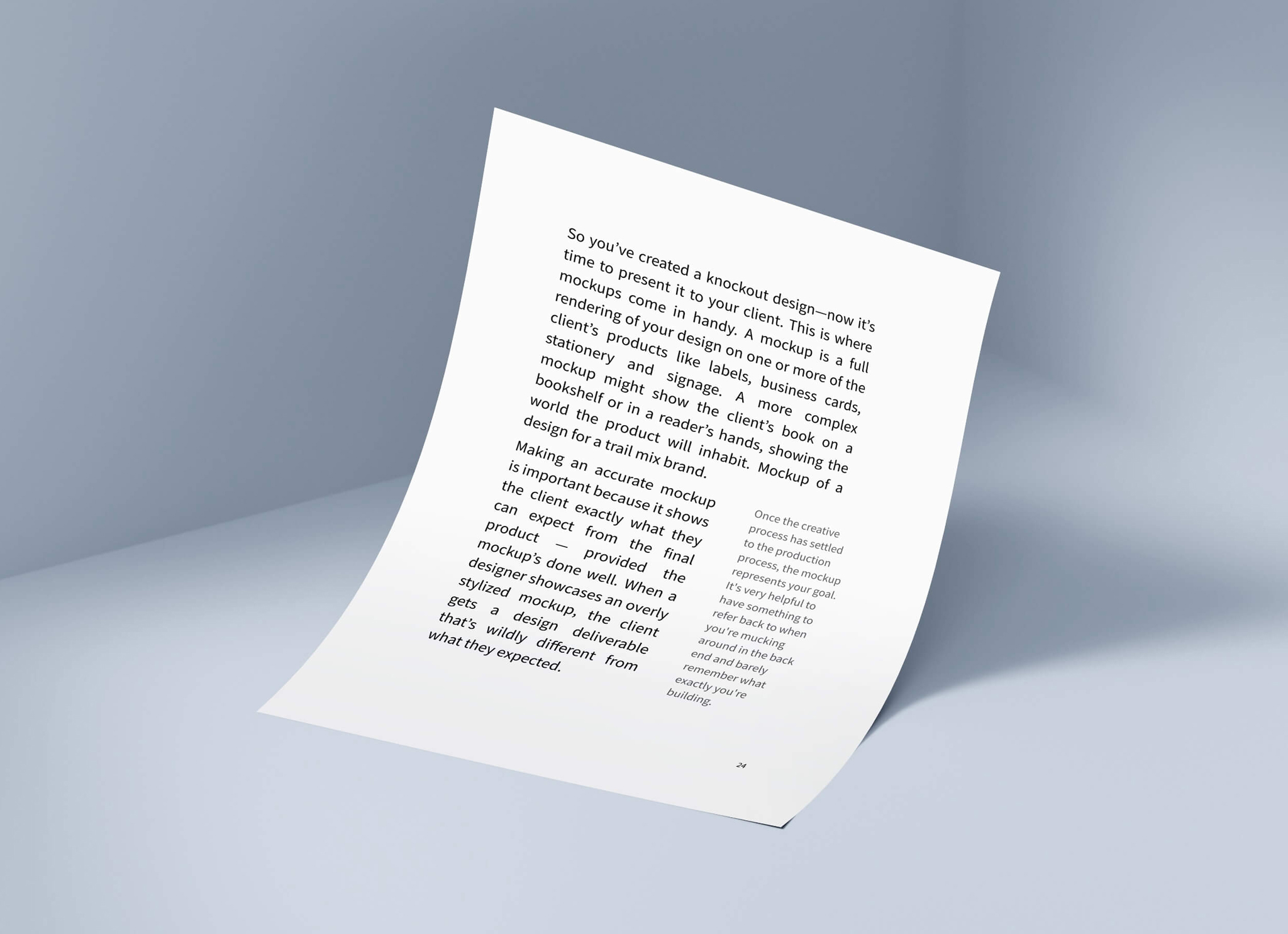 Clean A4 Paper Mockup - GraphicsBunker