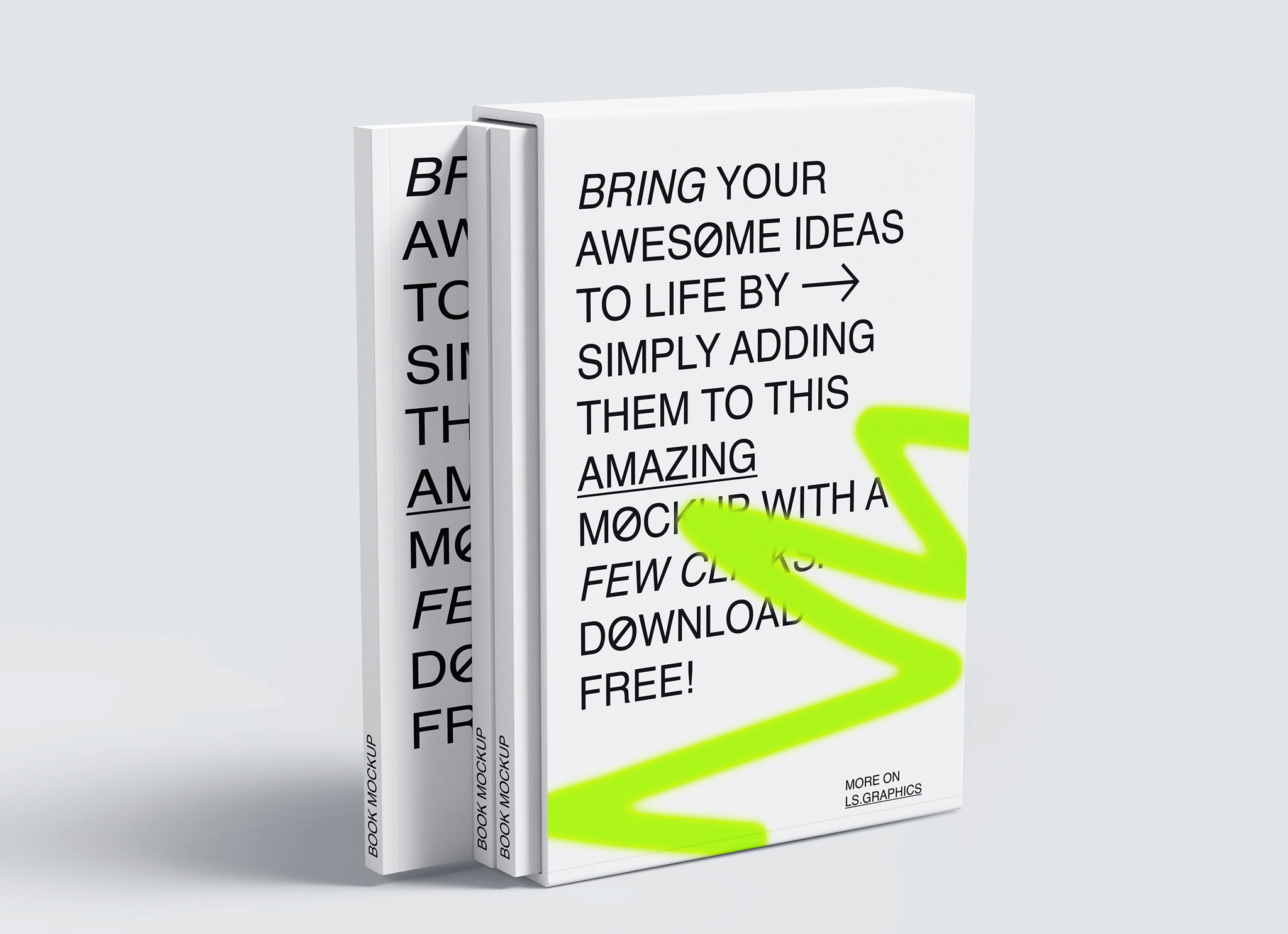 Detailed Book Box Cover Mockup - GraphicsBunker