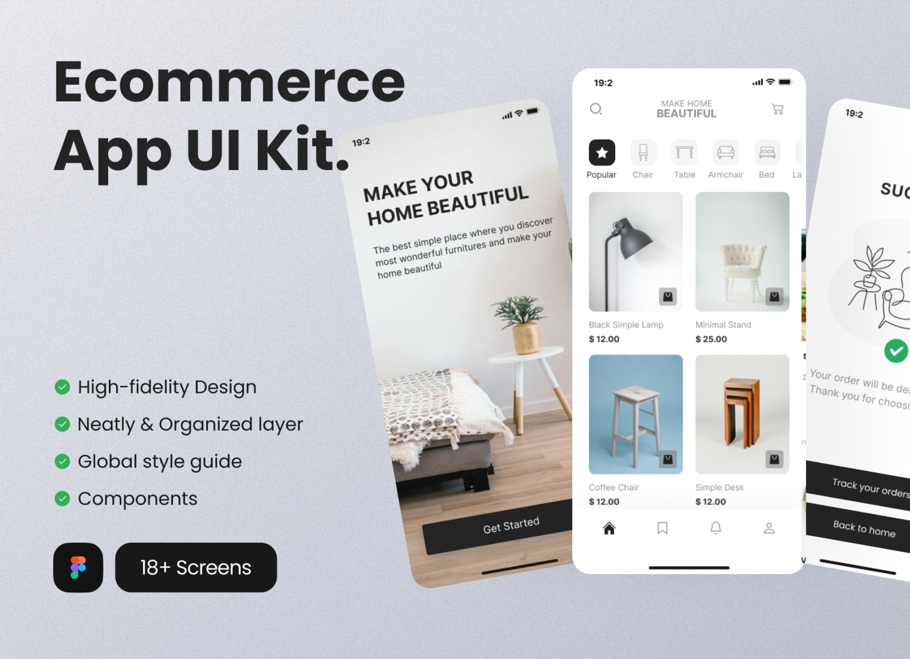 Furniture ECommerce App UI Kit - GraphicsBunker Furniture ECommerce App UI Kit - GraphicsBunker