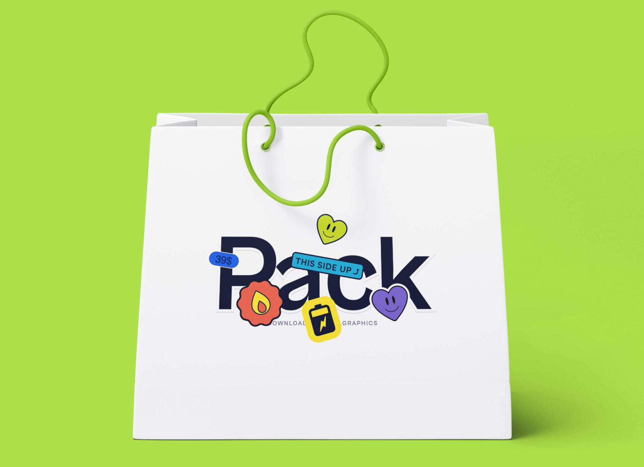 Takeout Bag Mockup - GraphicsBunker