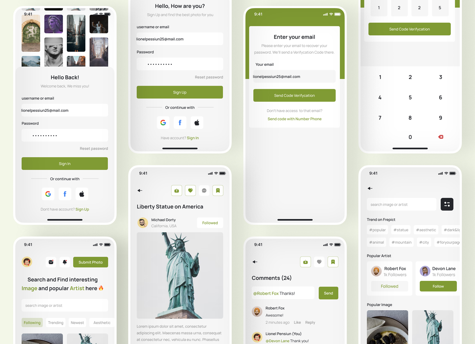 PickArt: Photo Stock IOS App UI Kit - GraphicsBunker