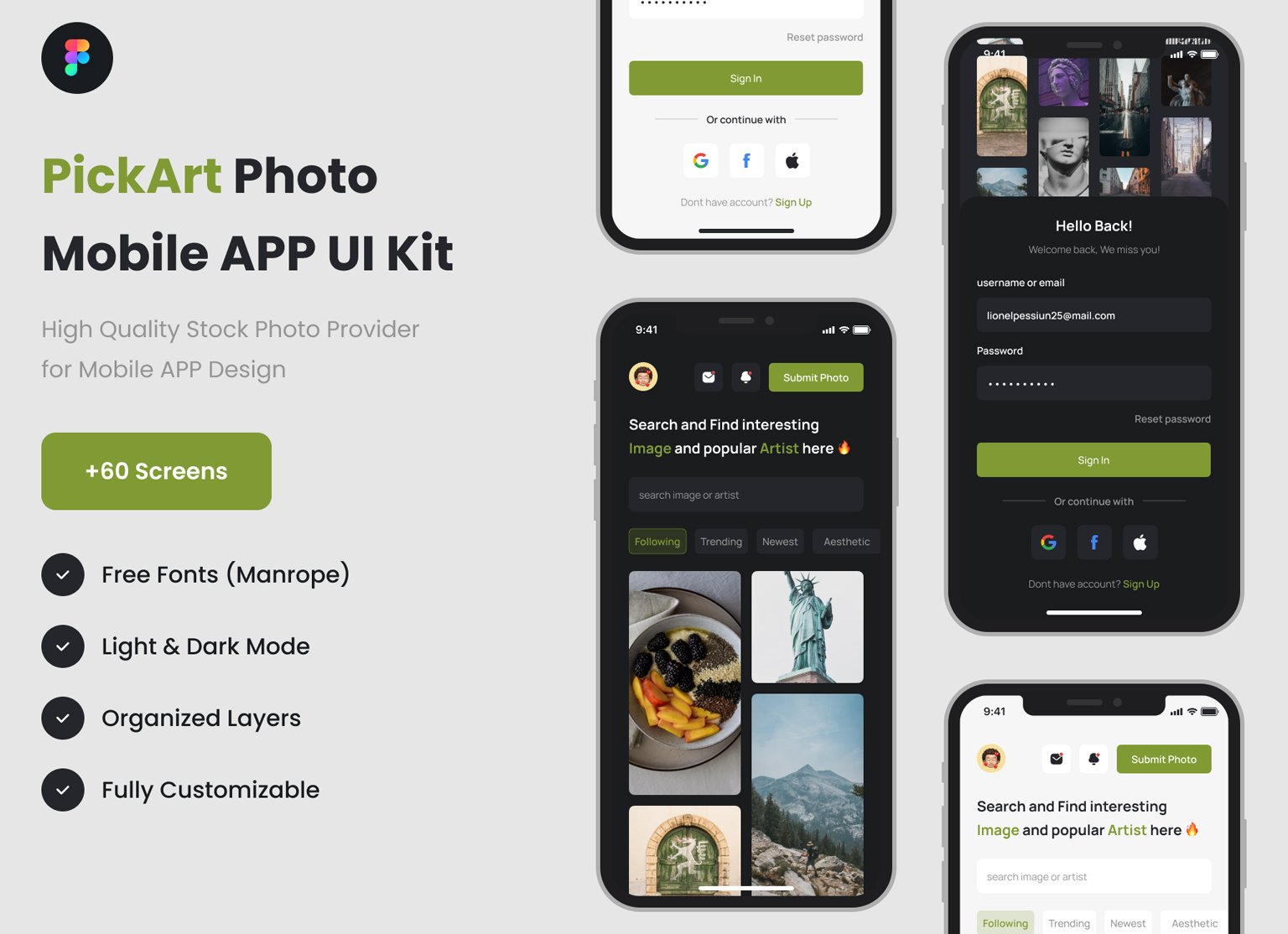 PickArt: Photo Stock IOS App UI Kit - GraphicsBunker