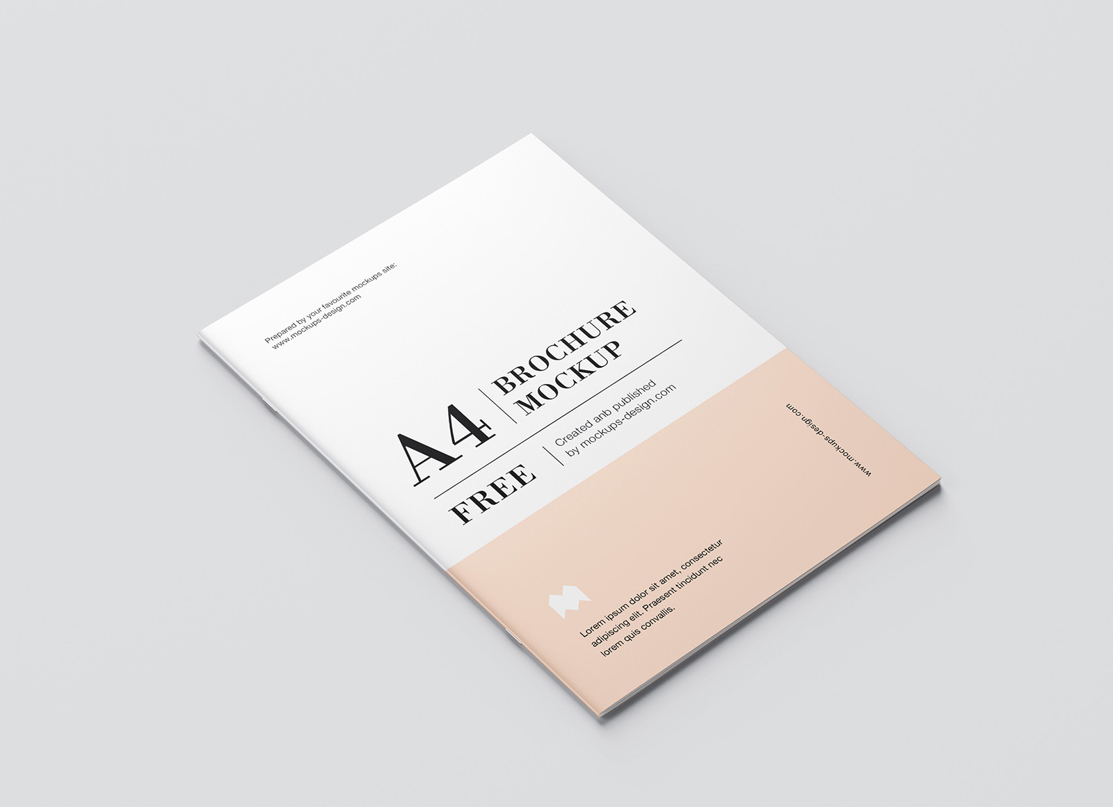 A4 Brochure Cover Mockup - GraphicsBunker