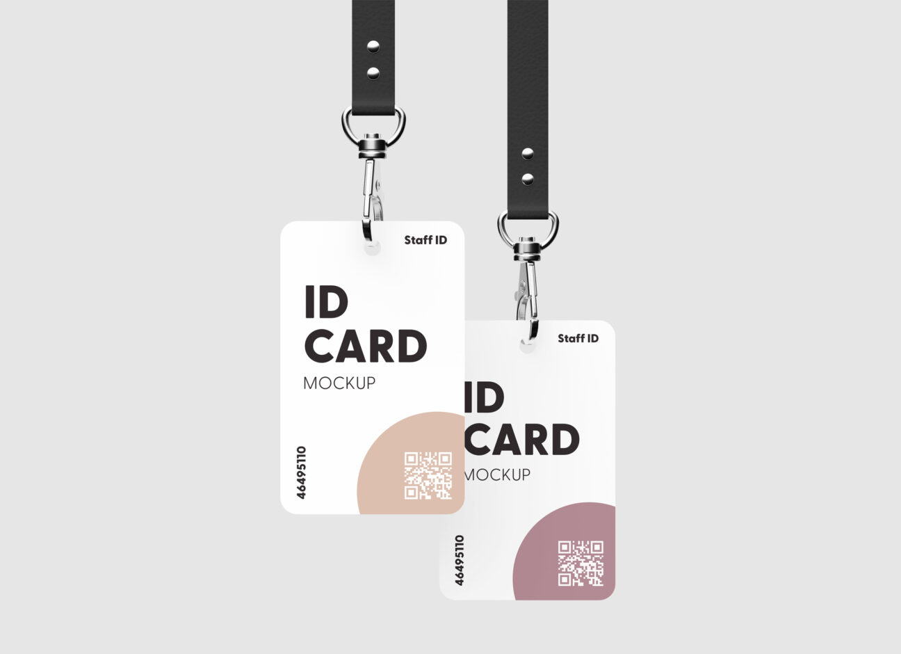 Hanging ID Card Badge Mockup - GraphicsBunker