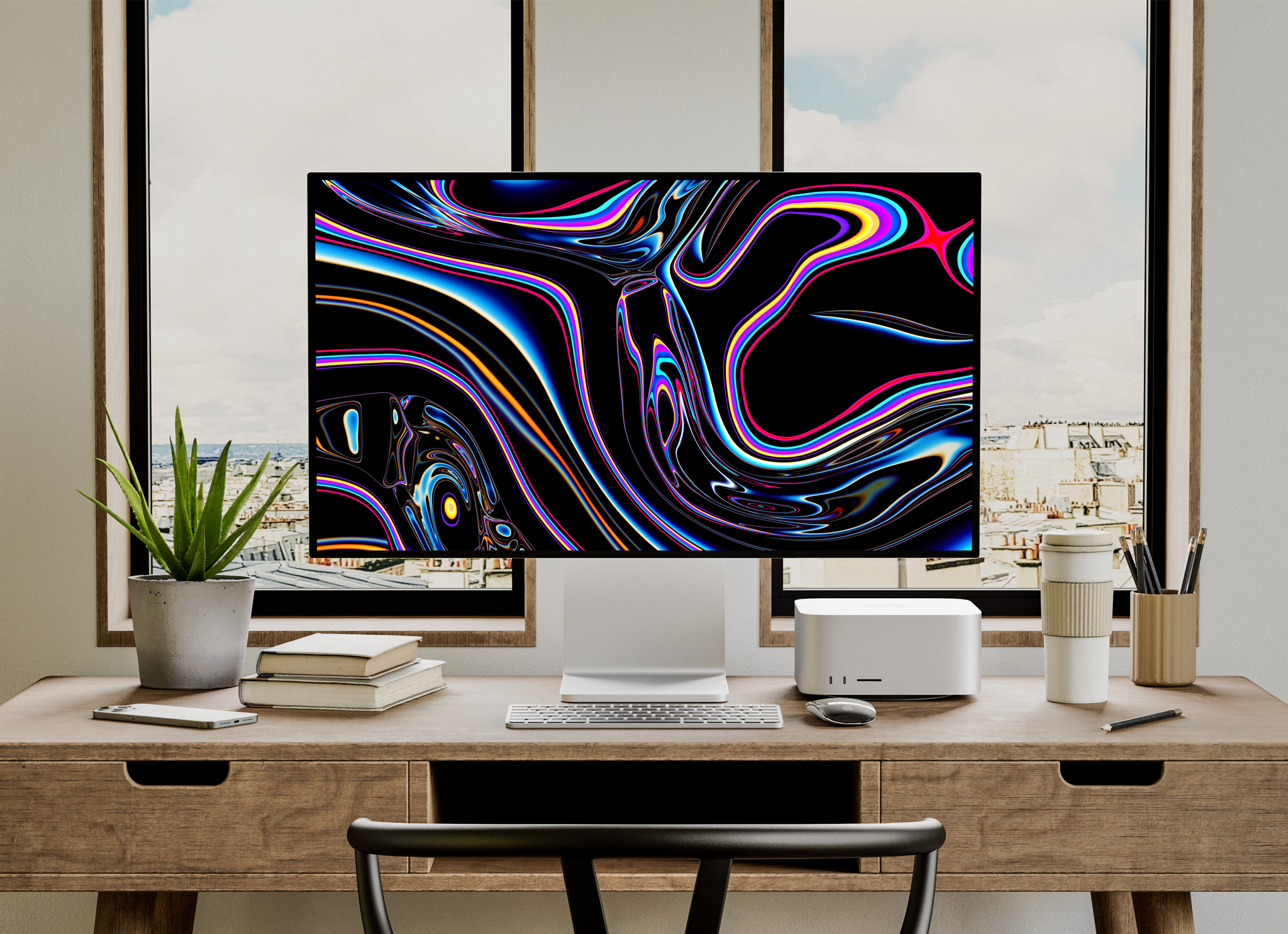 Mac Studio Mockup - GraphicsBunker