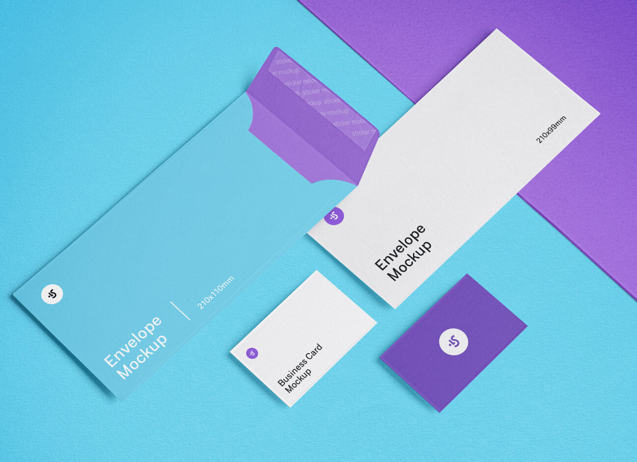 Business Card & Envelope Mockups - GraphicsBunker