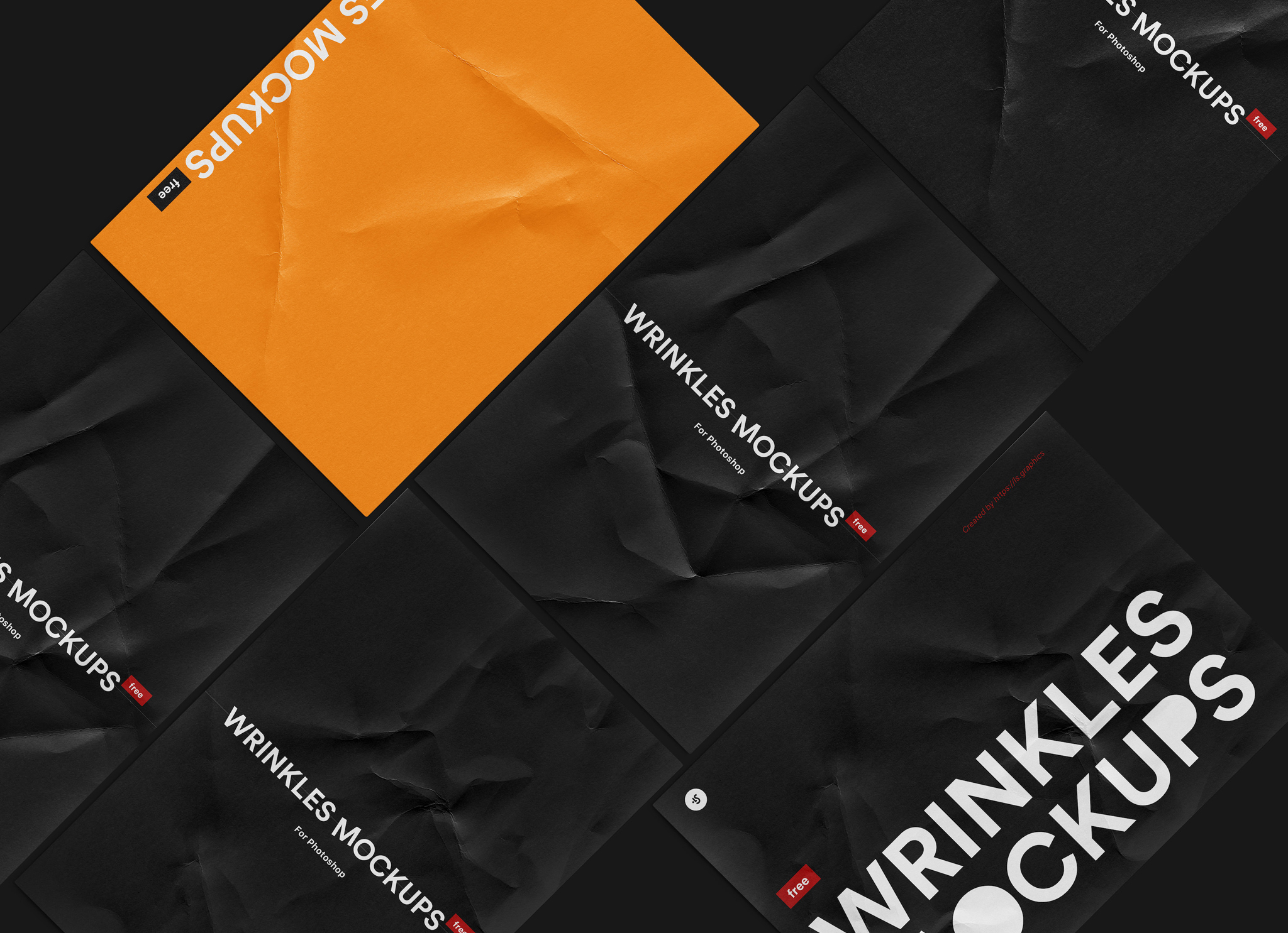 Crumpled Paper Mockup - GraphicsBunker