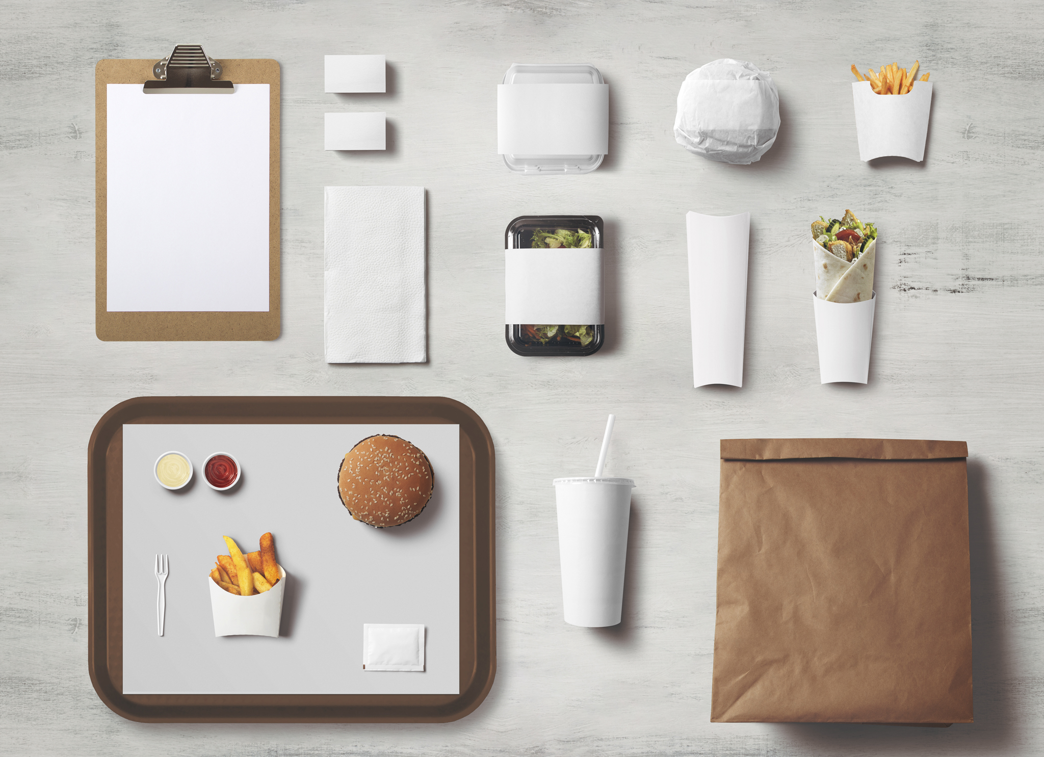 Fast-food Branding Mockup - GraphicsBunker