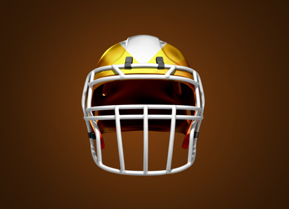 NFL Football Helmet Mockup - GraphicsBunker