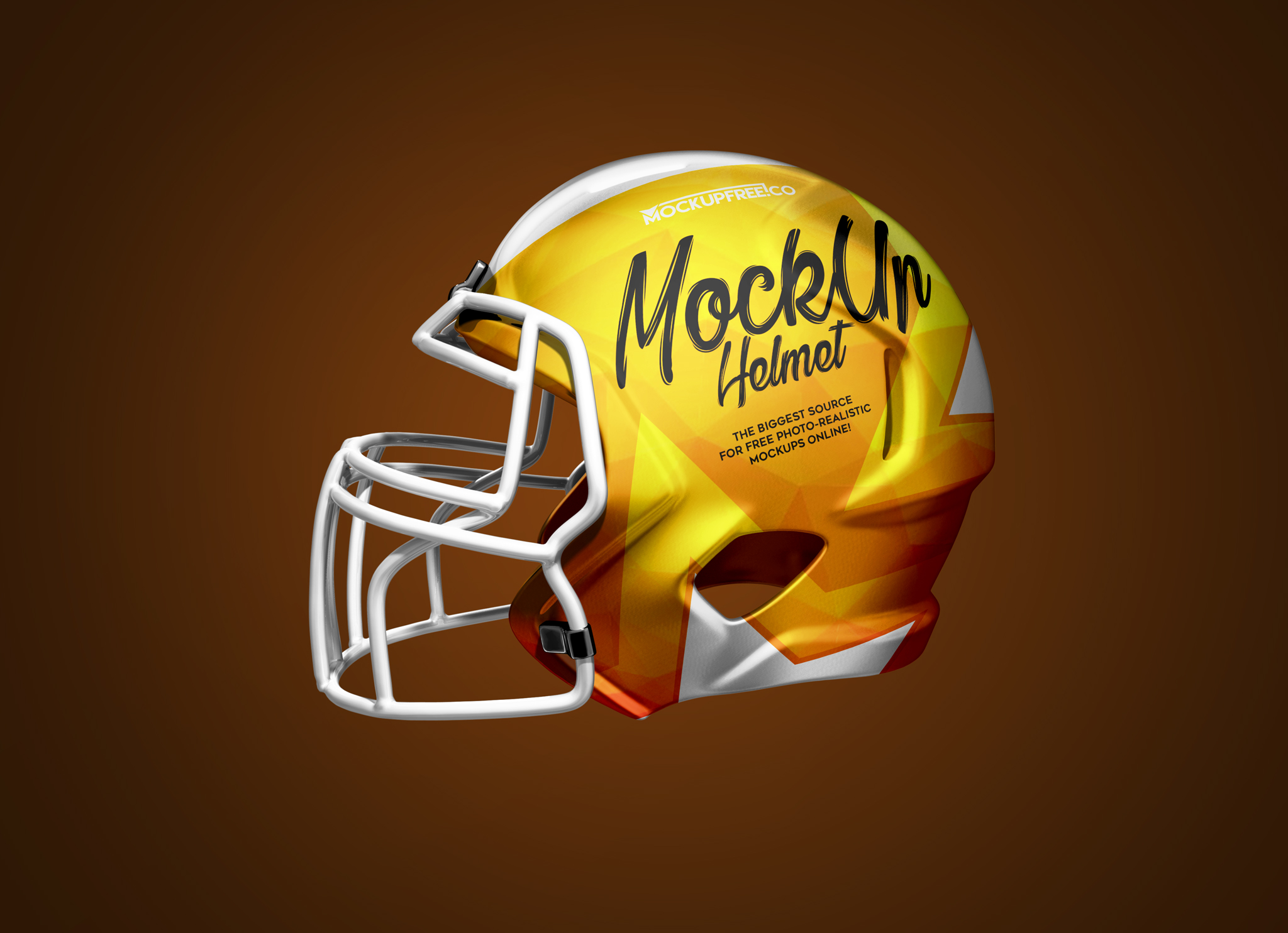NFL Football Helmet Mockup - GraphicsBunker