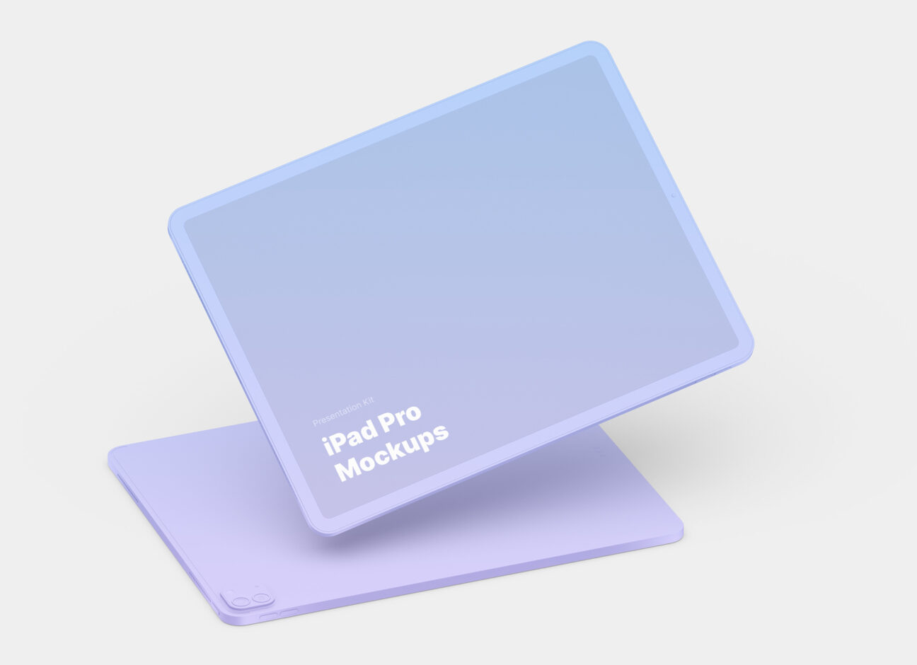 White/Black Clay IPad Pro Mockup - GraphicsBunker