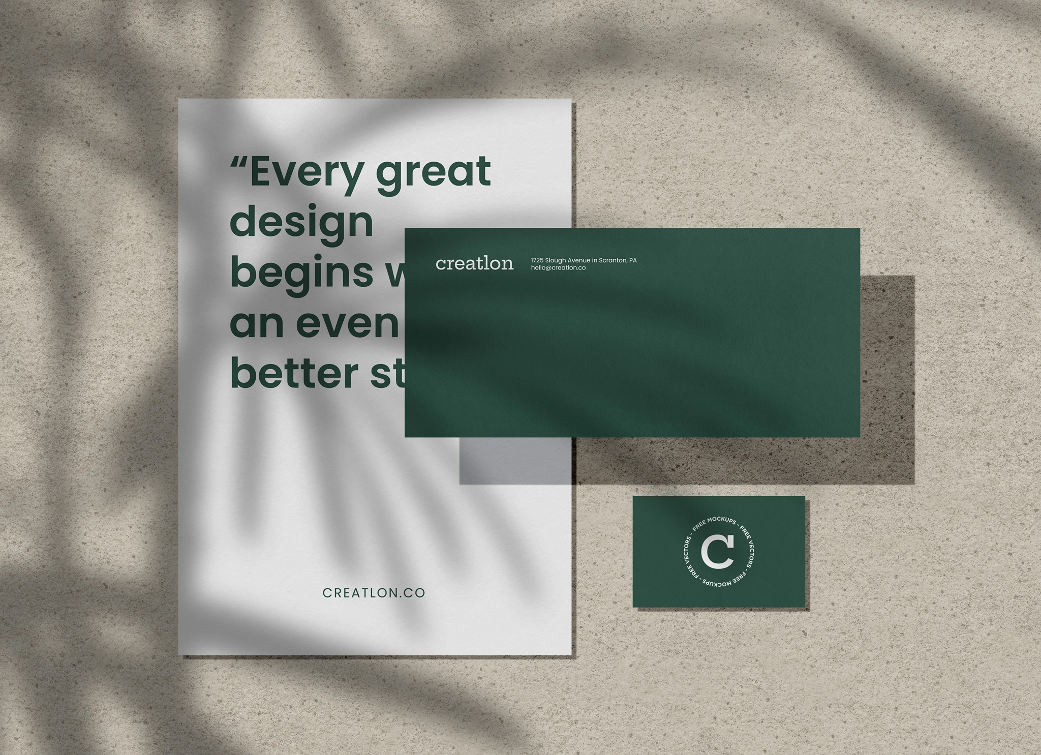 Business Card Letterhead Mockup - GraphicsBunker