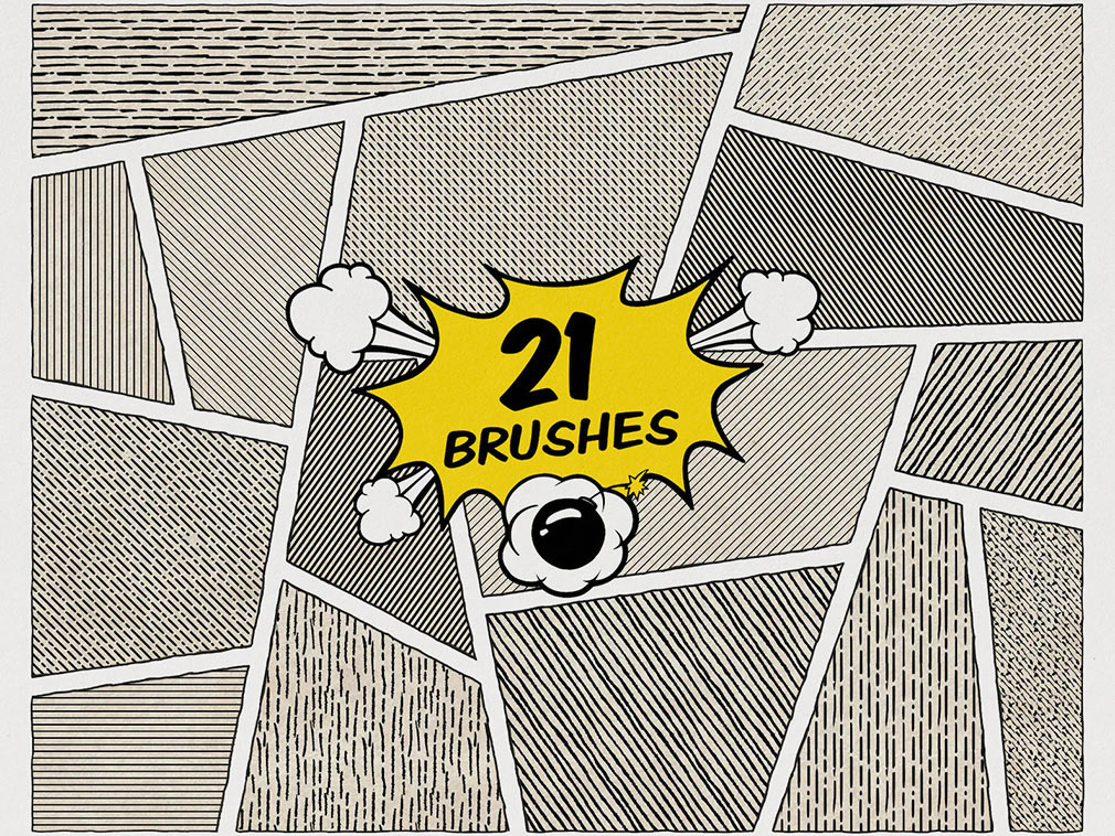 Comic Halftone Procreate Brushes - GraphicsBunker