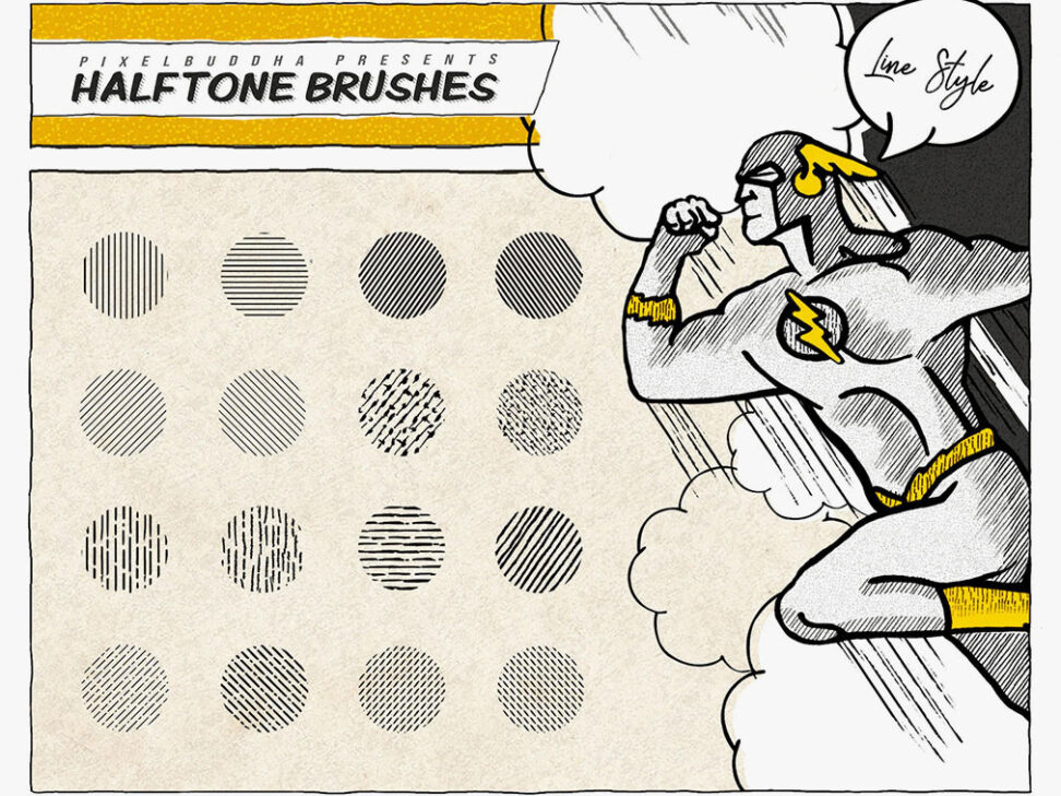 Comic Halftone Procreate Brushes - GraphicsBunker