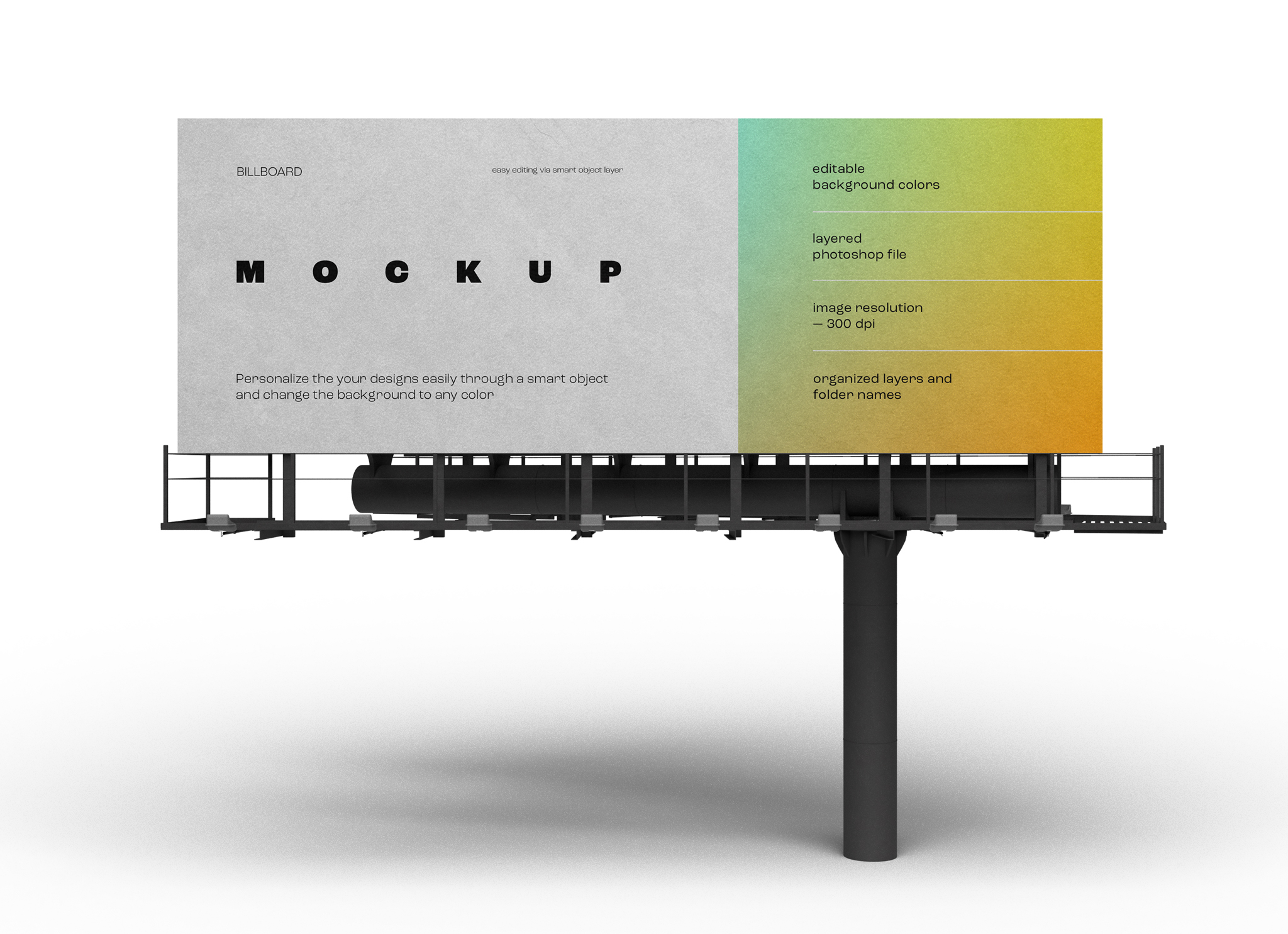 Highway Billboard Mockup - GraphicsBunker