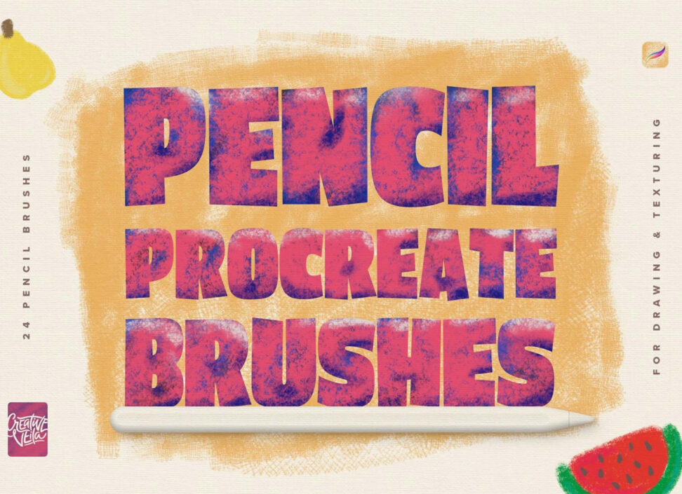 Mechanical Pencil Procreate Brushes - GraphicsBunker