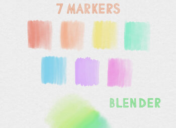 Alcohol Marker Procreate Brushes - GraphicsBunker