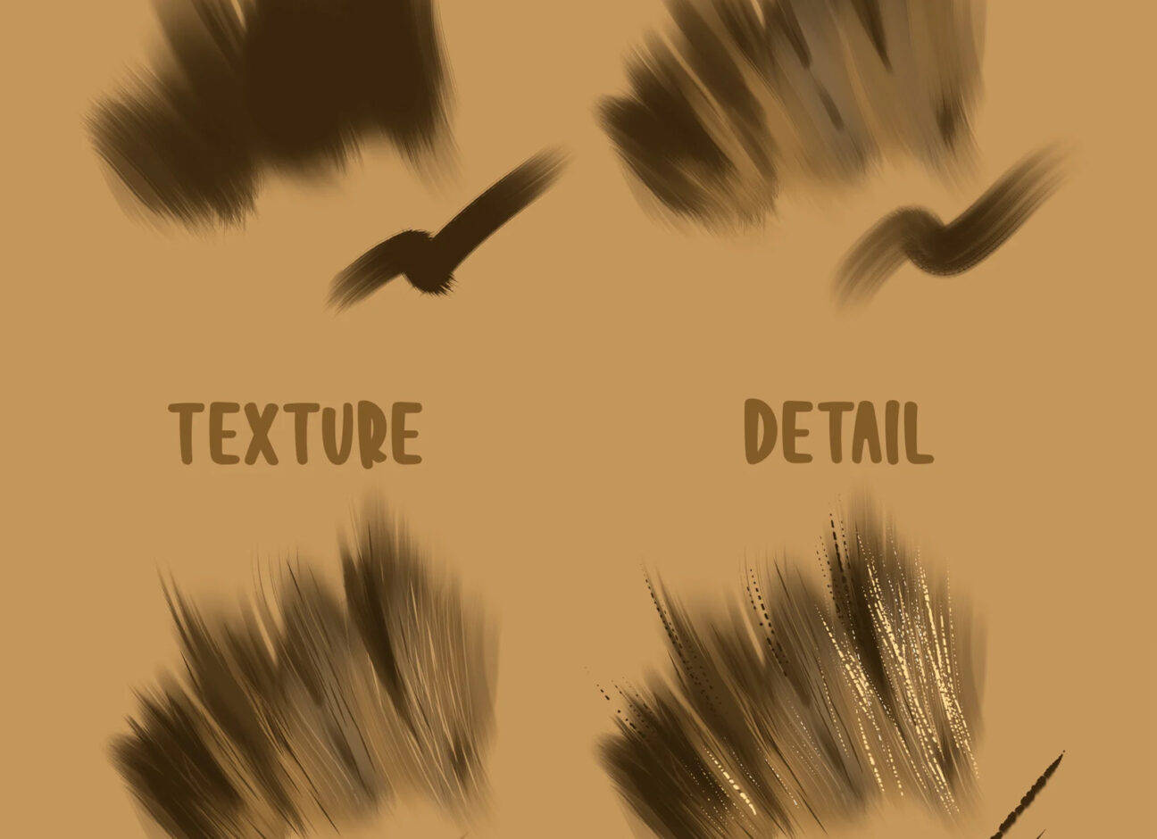 Fur Procreate Photoshop Brushes - GraphicsBunker