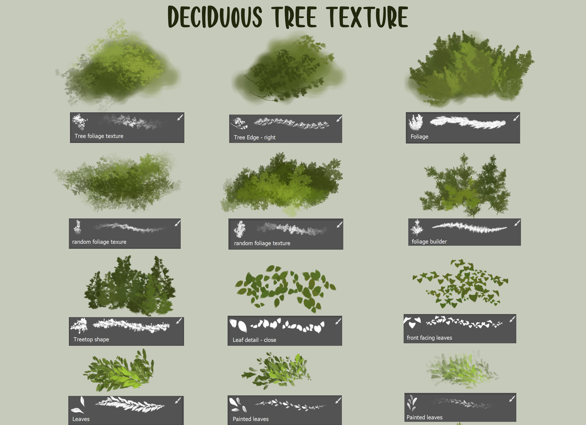 Grass Procreate Photoshop Brushes - GraphicsBunker