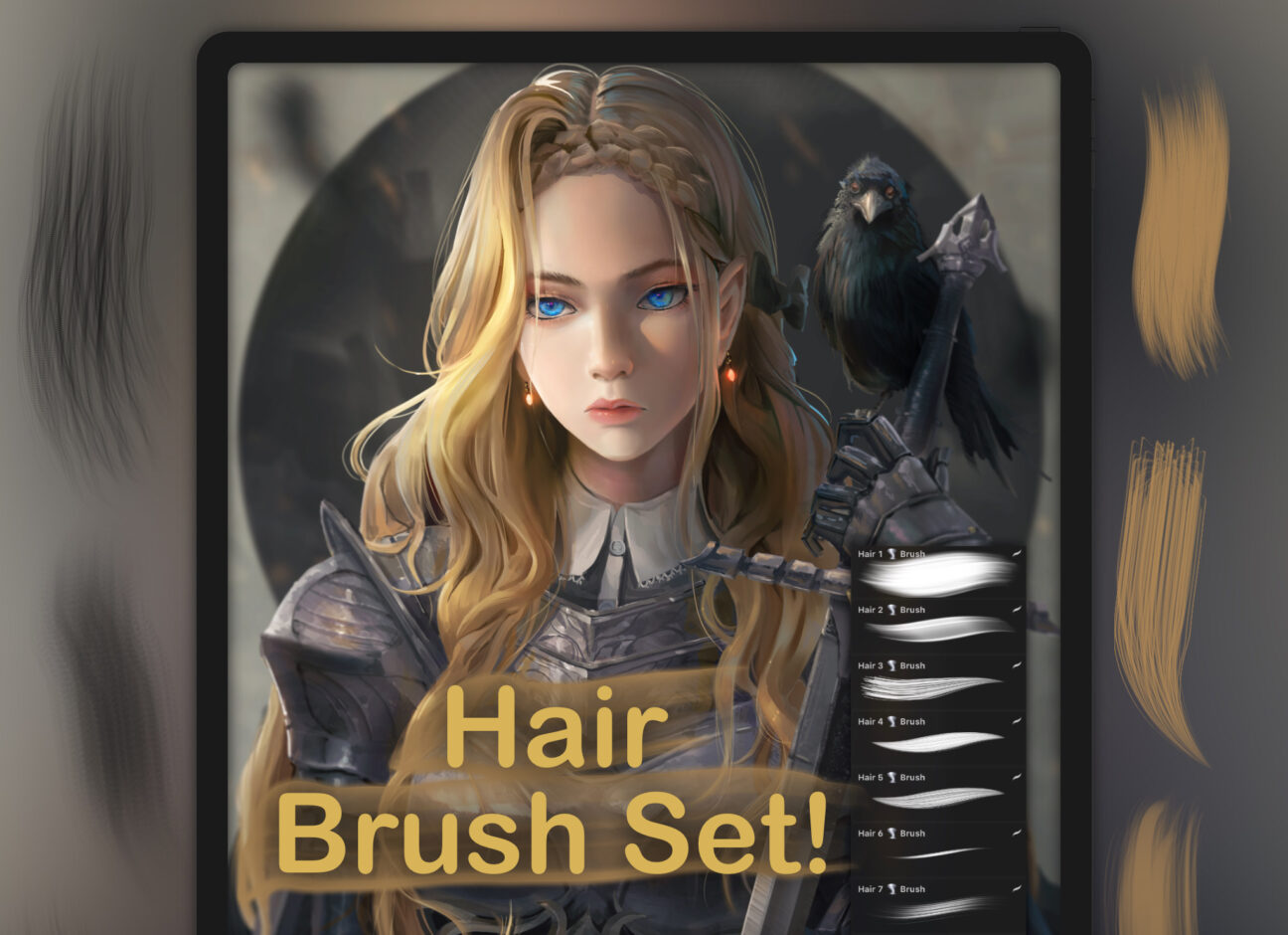 Curly Hair Procreate Brushes - GraphicsBunker