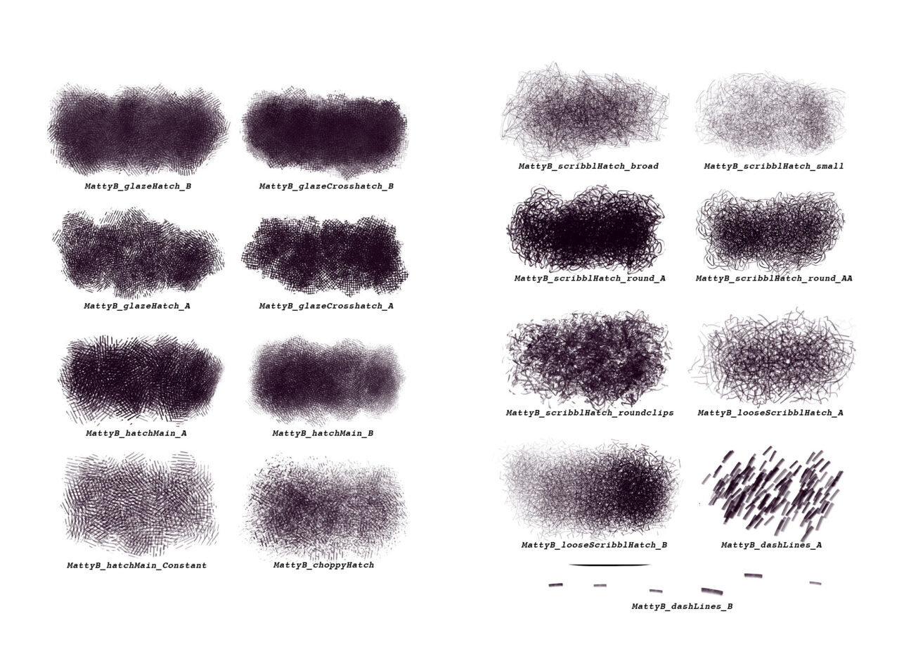 Hatch Effects Procreate Brushes - GraphicsBunker