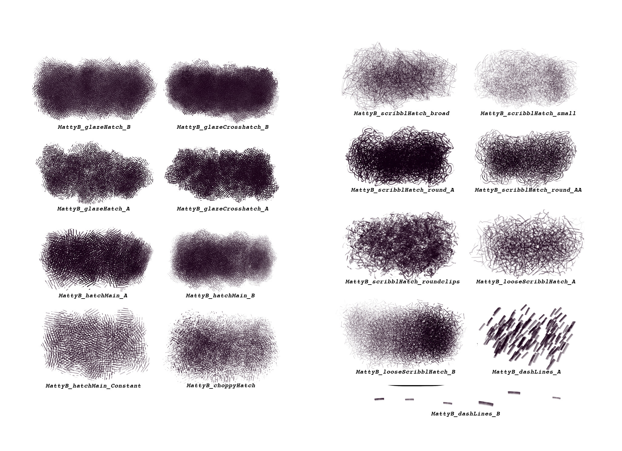Hatch Effects Procreate Brushes - GraphicsBunker