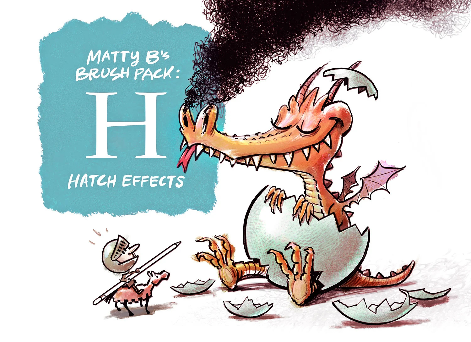 Hatch Effects Procreate Brushes - GraphicsBunker