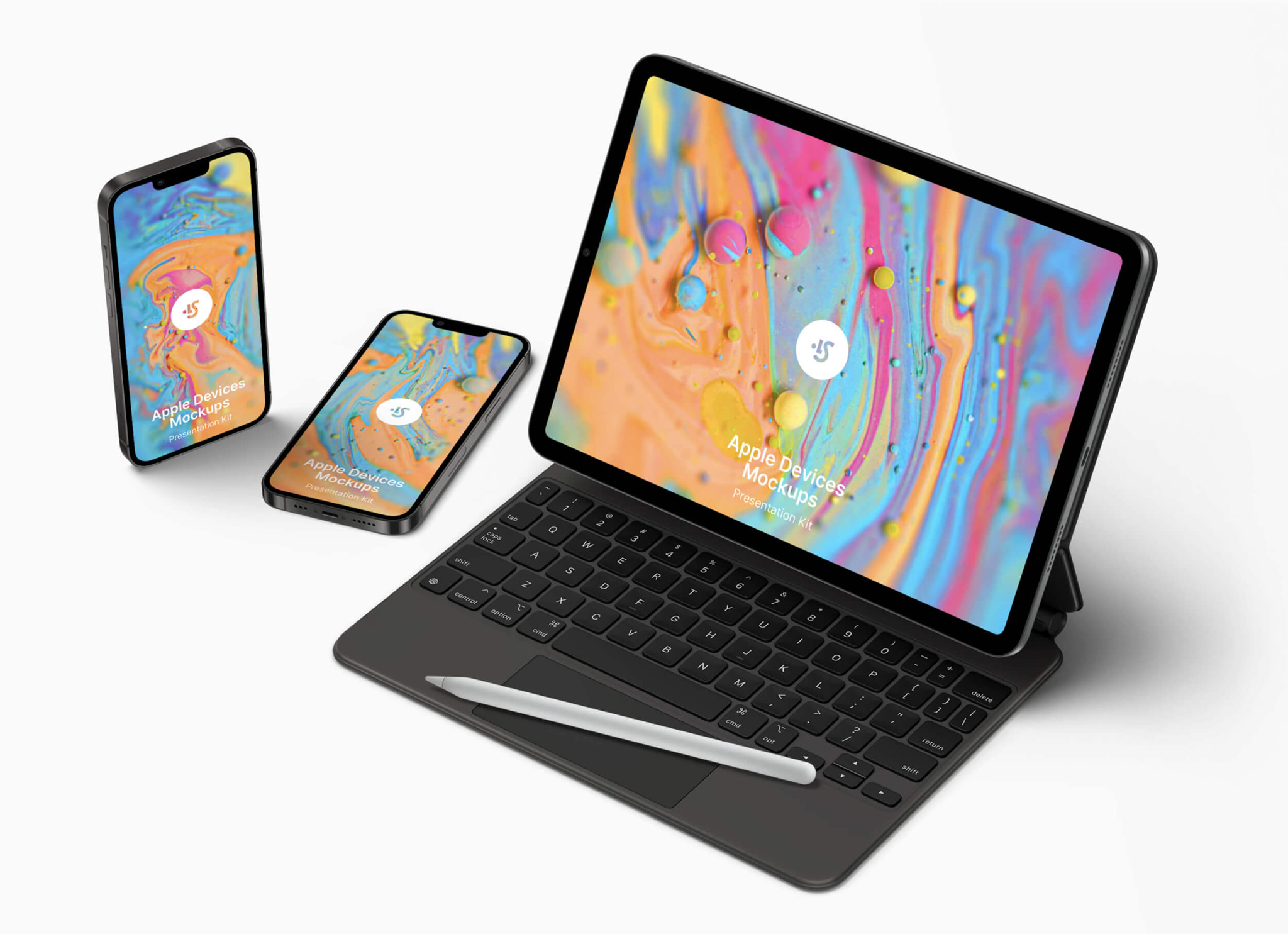 IPad Pro And IPhone Mockups - GraphicsBunker