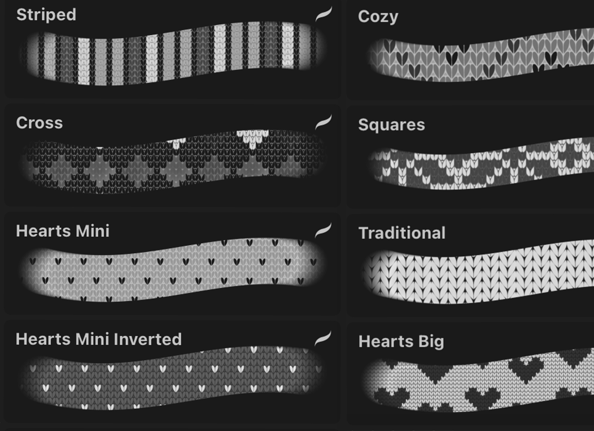 Knitting Patterns Procreate Brushes - GraphicsBunker