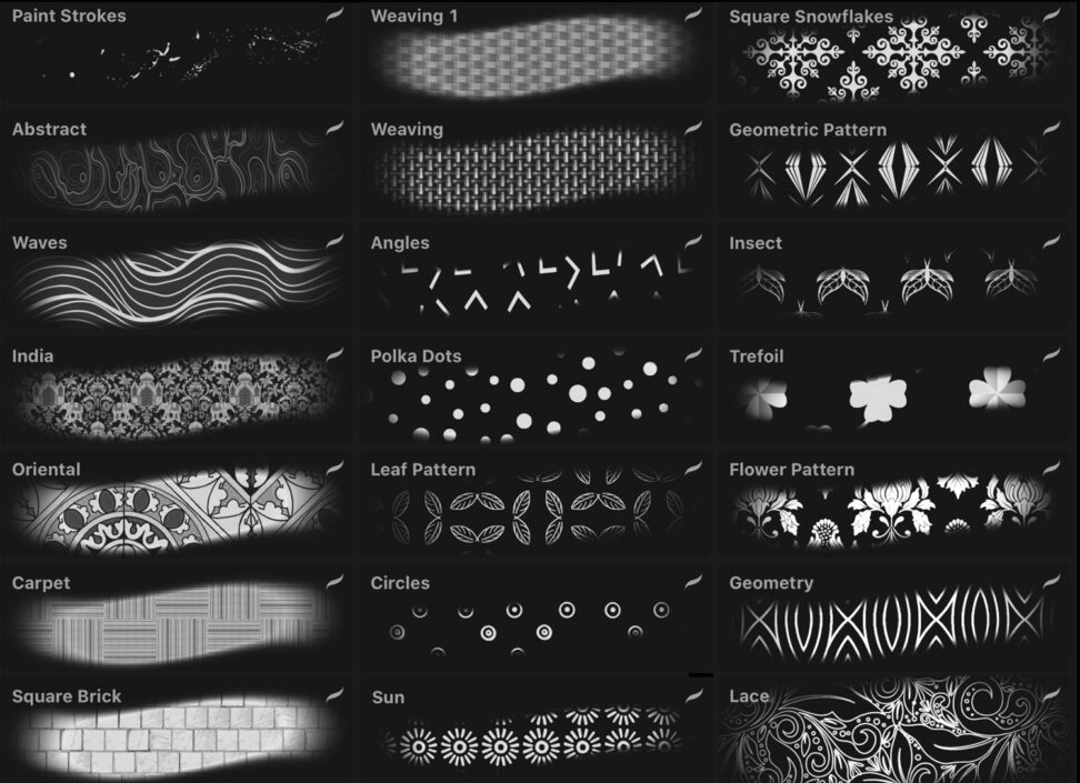 Seamless Pattern Procreate Brushes - GraphicsBunker