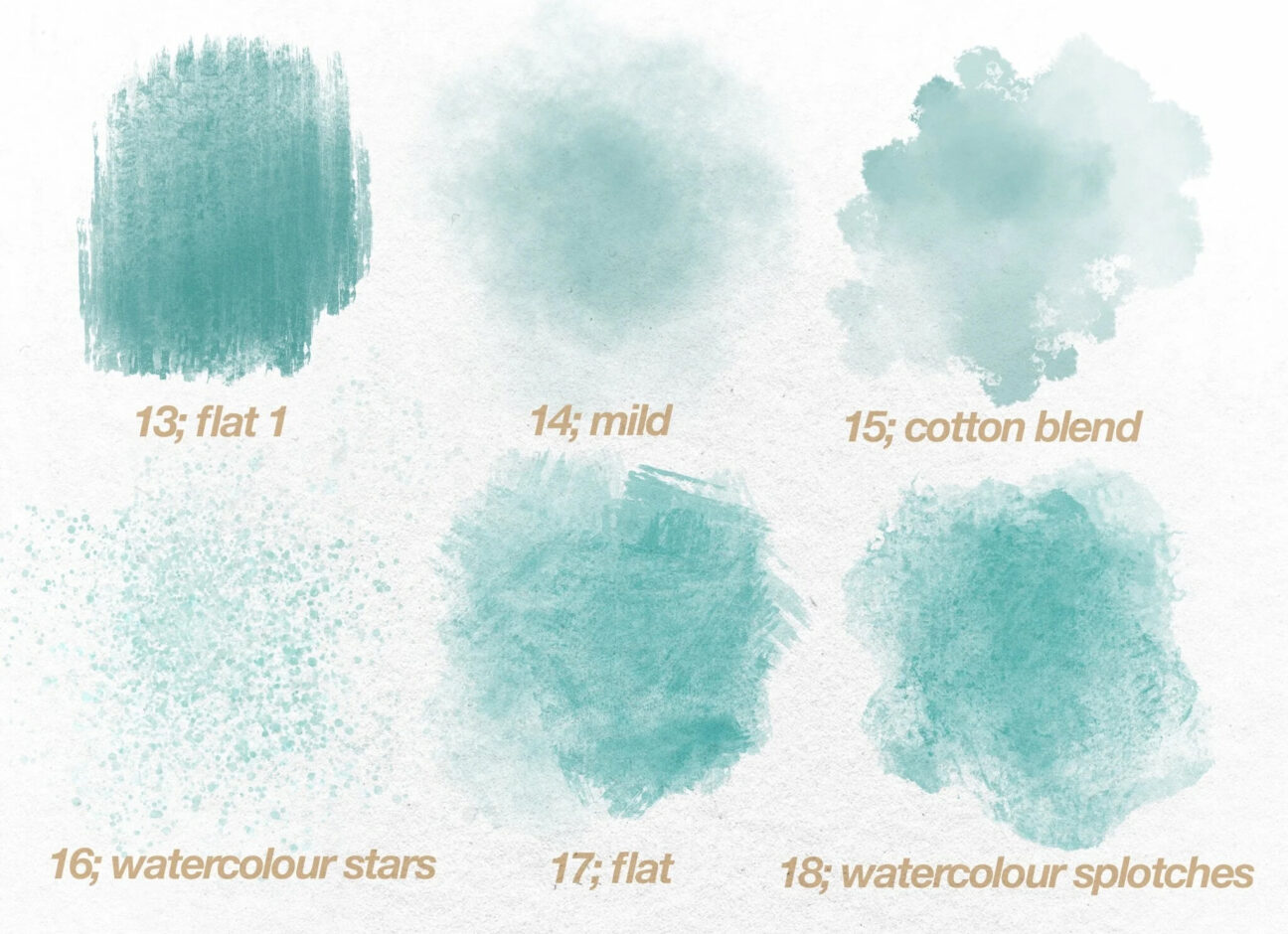 Soft Watercolor Procreate Brushes - GraphicsBunker