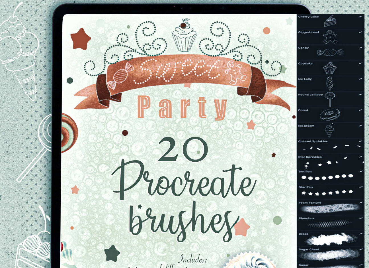 Cake Frosting Procreate Brushes - GraphicsBunker