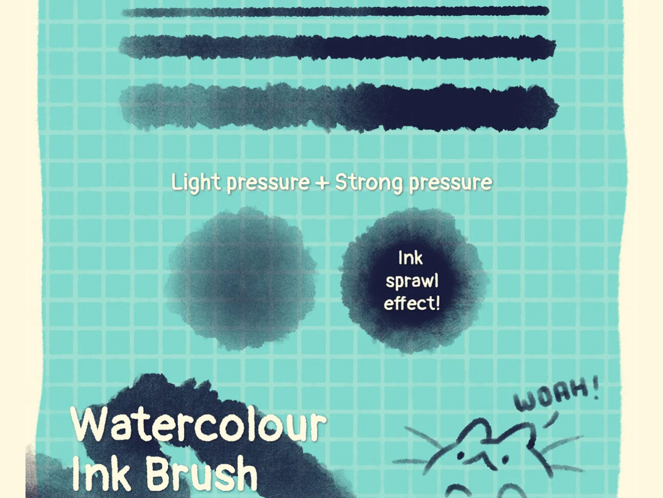 Watercolor Ink Brush - GraphicsBunker