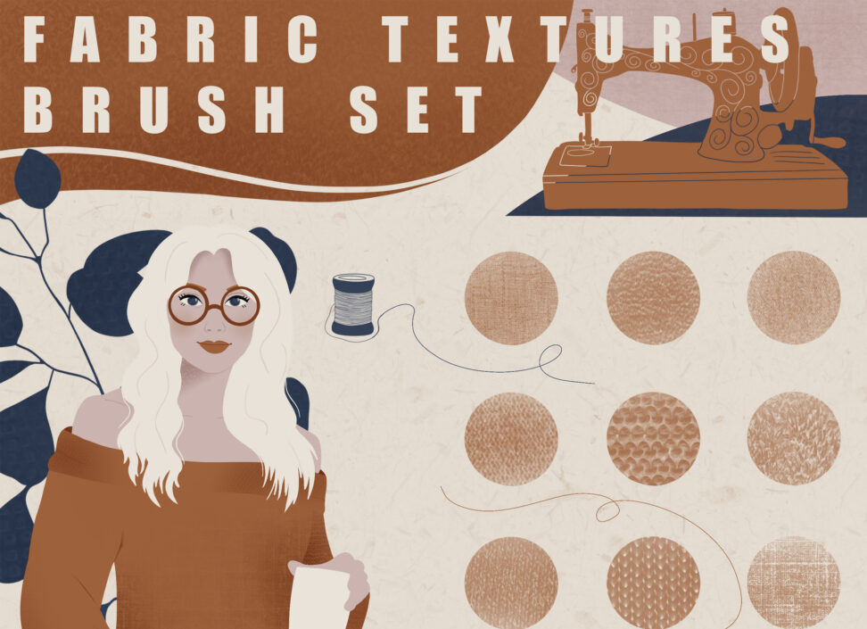 Soft Fabric Texture Procreate Brushes - GraphicsBunker