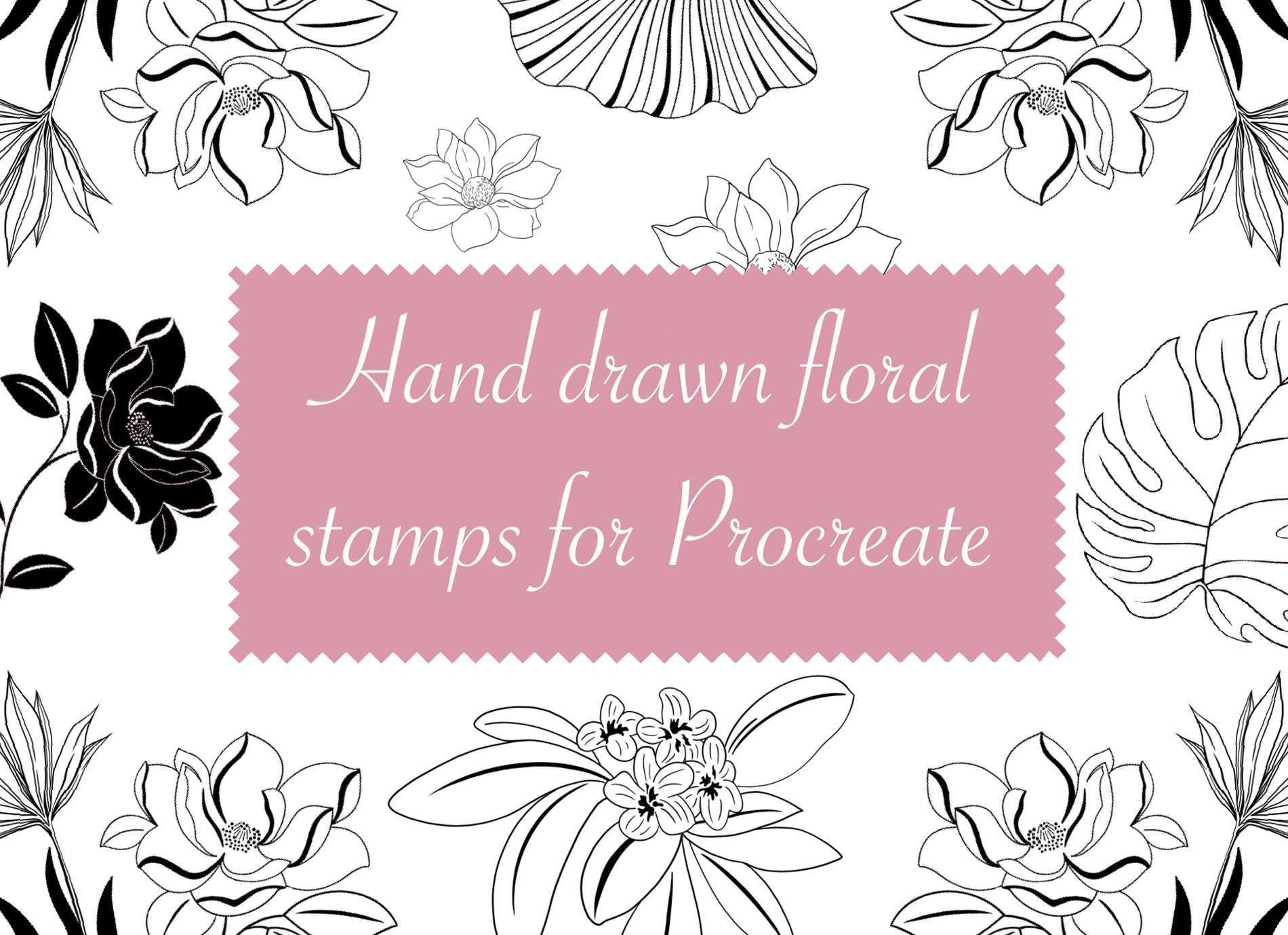 Leaves & Flowers Procreate Brushes - GraphicsBunker