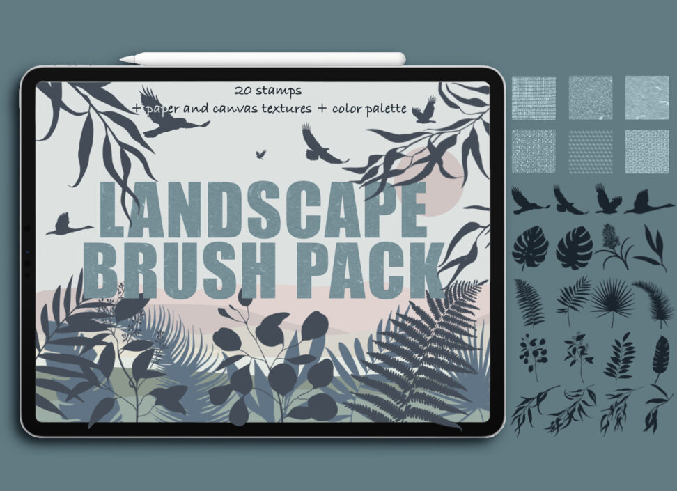 Canvas Brushes For Procreate - GraphicsBunker