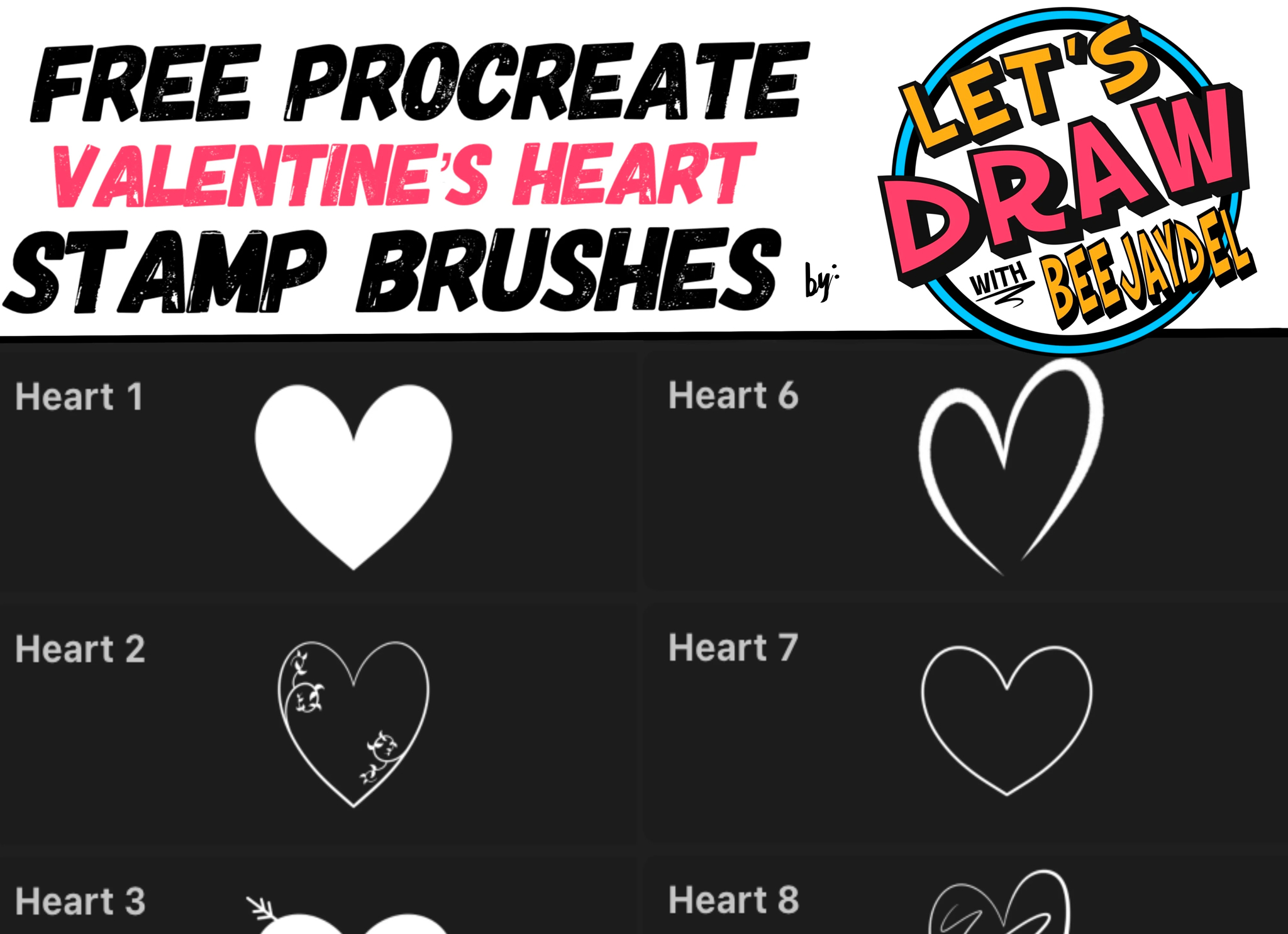 Valentine's Heart Brushes & Tutorial - GraphicsBunker