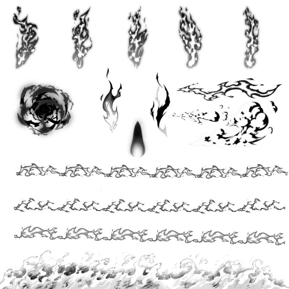 Fire Flames Procreate Brushes - GraphicsBunker
