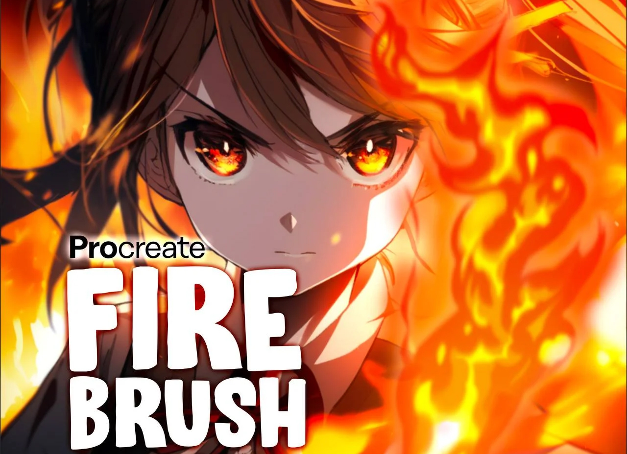 Fire Flames Procreate Brushes - GraphicsBunker