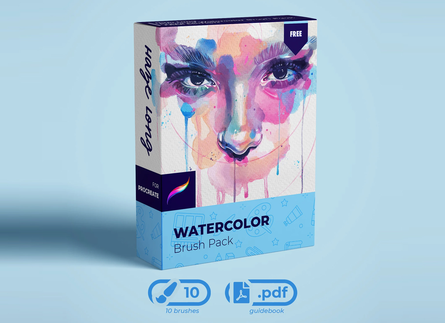 Rigger Watercolor Procreate Brushes - GraphicsBunker