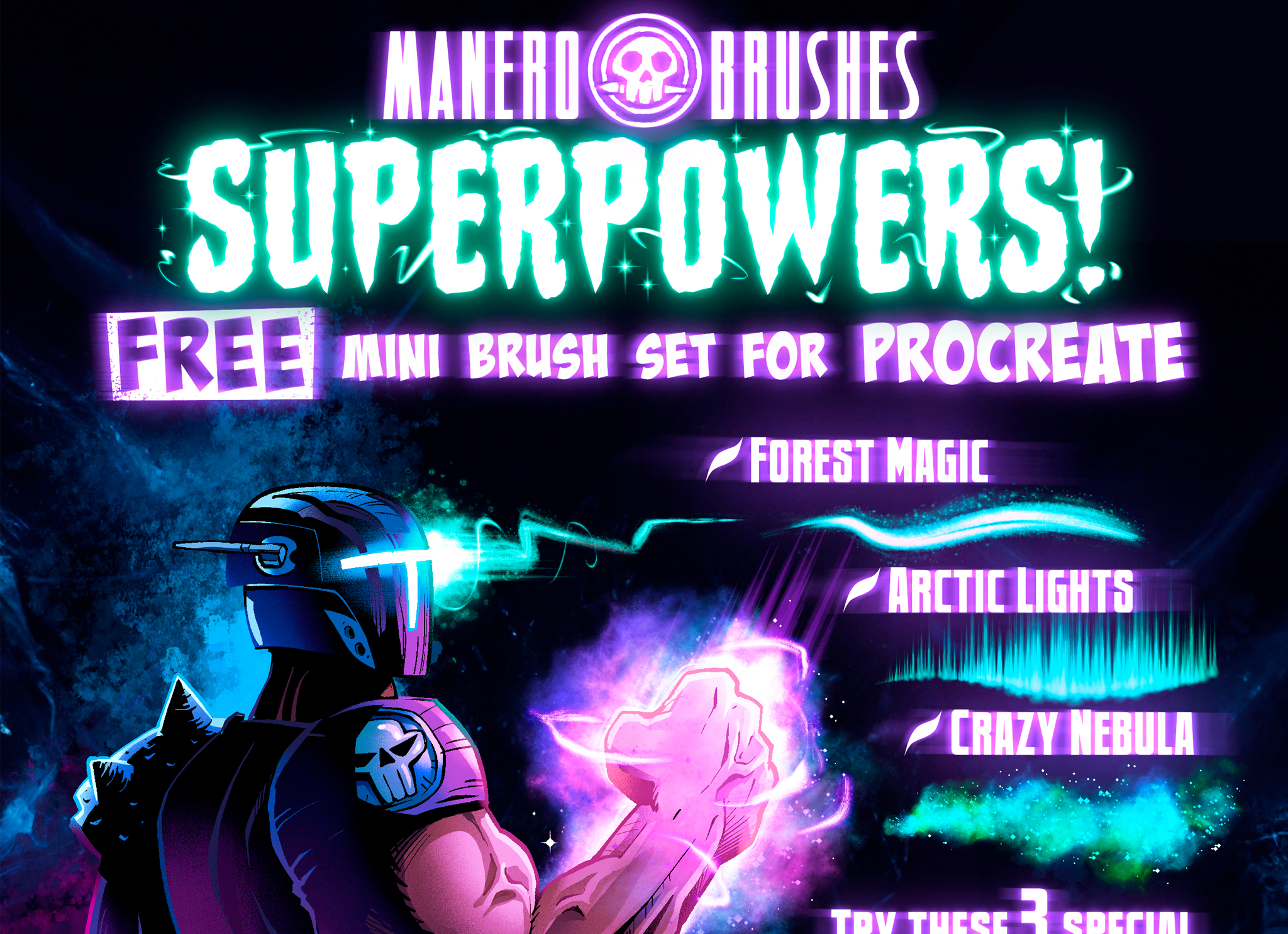 SuperPowers Procreate Brushes - GraphicsBunker