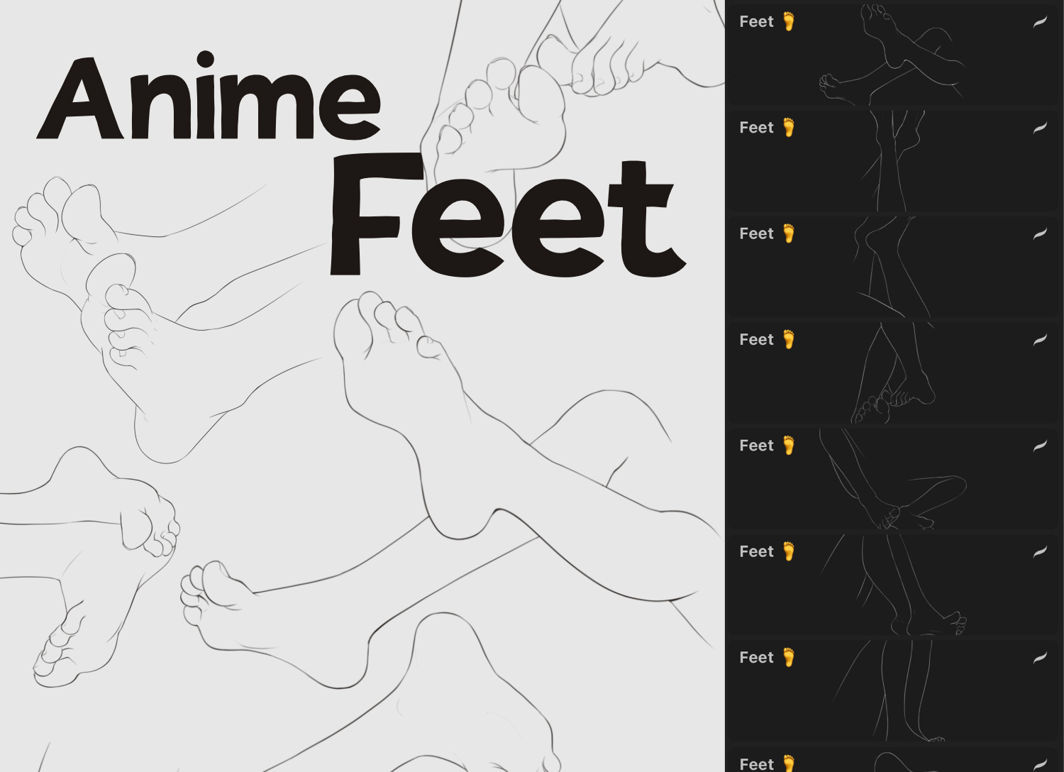 Feet Stamps Procreate Brushes - GraphicsBunker