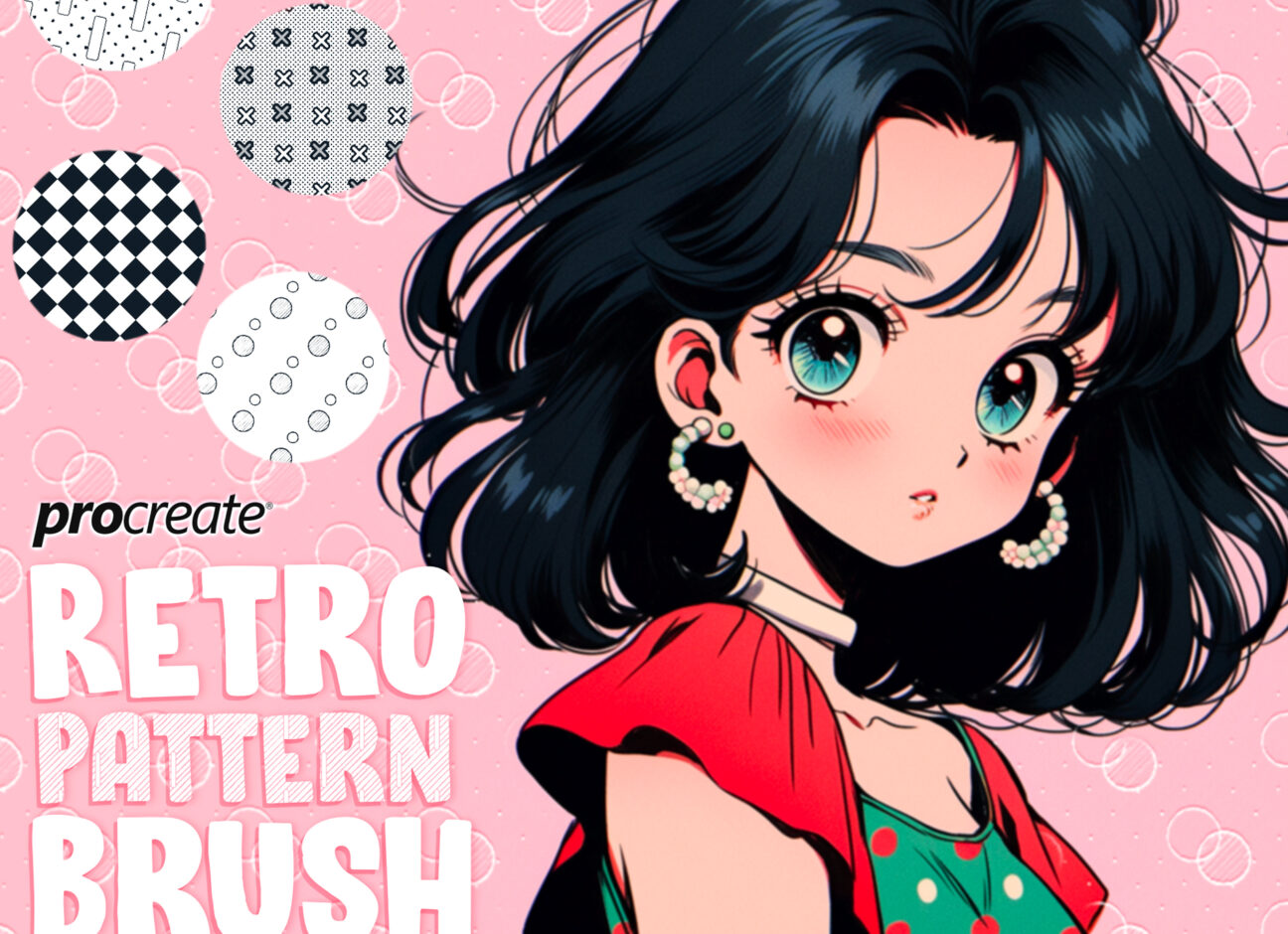 15 Basic Pattern Procreate Brushes - GraphicsBunker